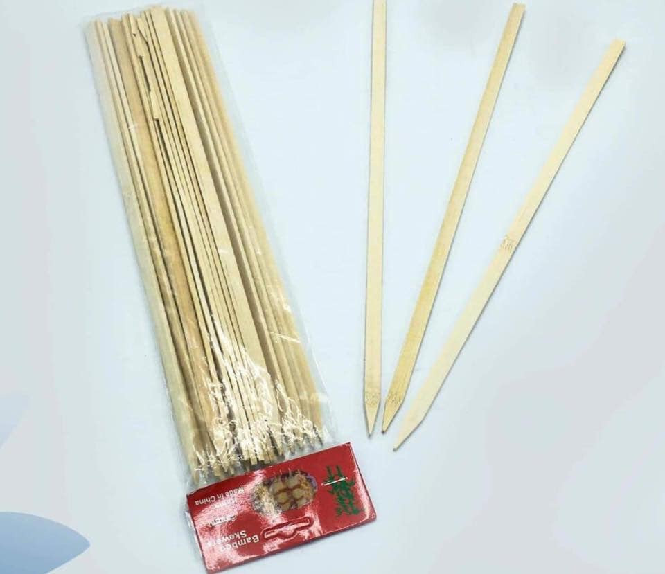 Brede houten grillspies /12/